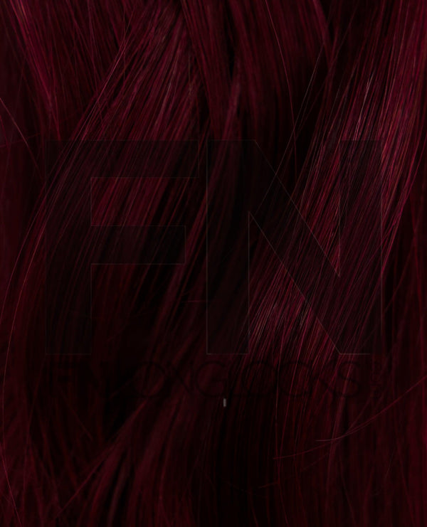 FNLonglocks Wine Red Tape-In Extensions: 100% Remy Human Hair for Leng ...